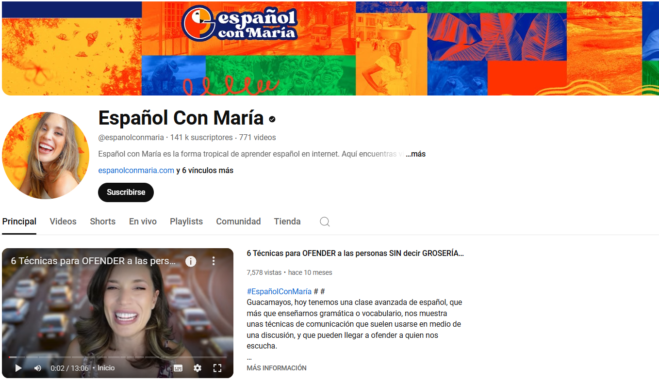 Diez canales de Youtube para aprender y practicar español - Spanish ...